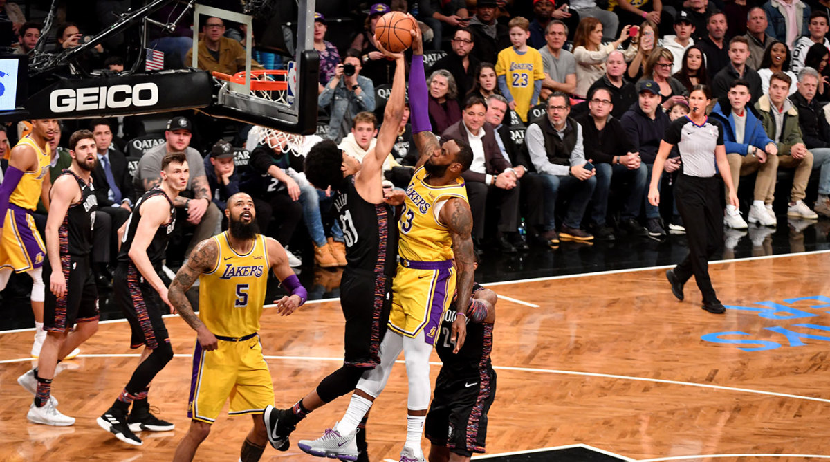 Jarrett Allen blocks LeBron's dunk, winds up all over social media ...