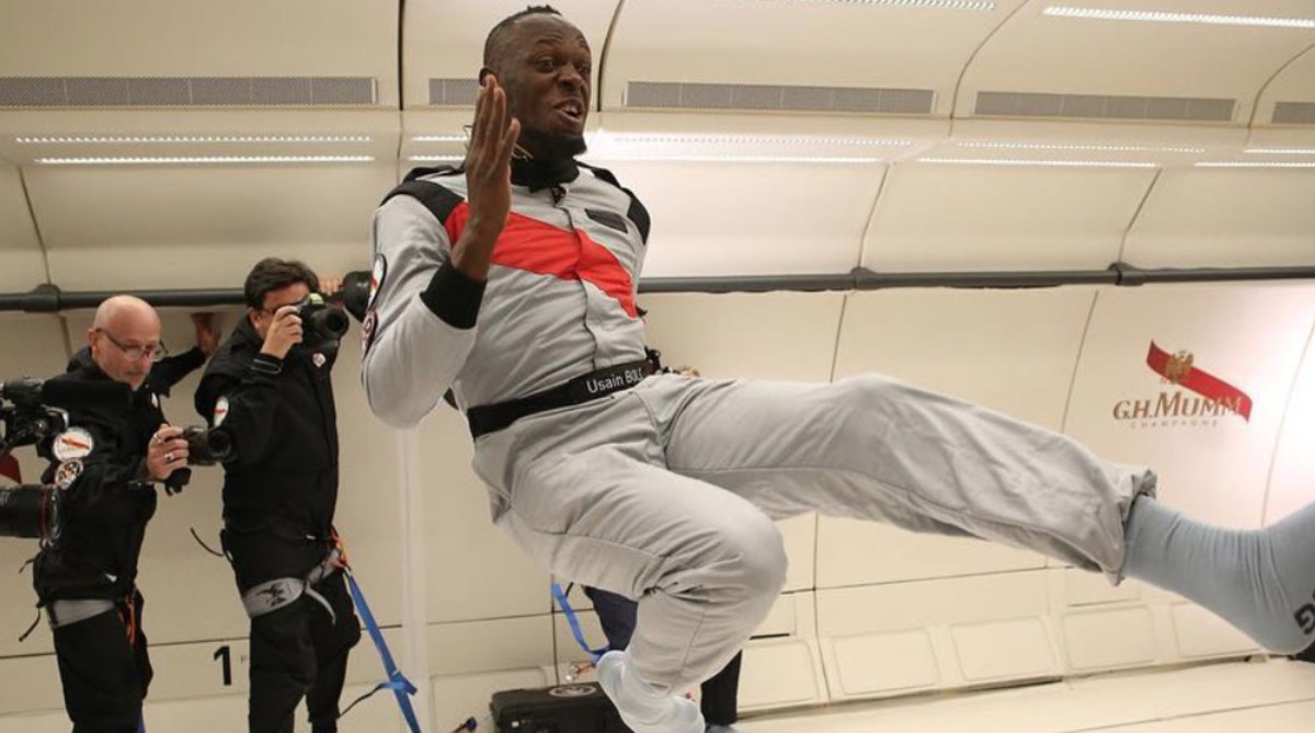 Usain Bolt runs on zero-gravity flight, wins race (Video) - Sports Illustrated