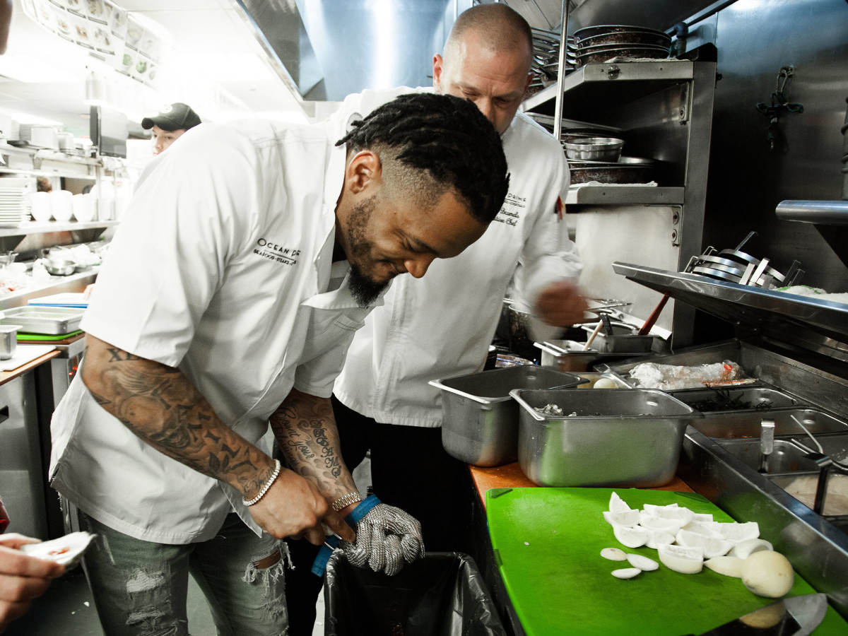 New England Patriots Patrick Chung as a Restaurant Chef - Sports ...