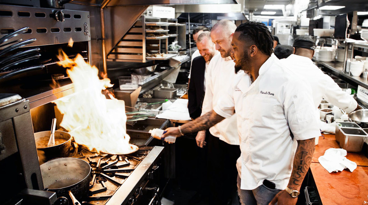 New England Patriots Patrick Chung as a Restaurant Chef - Sports ...