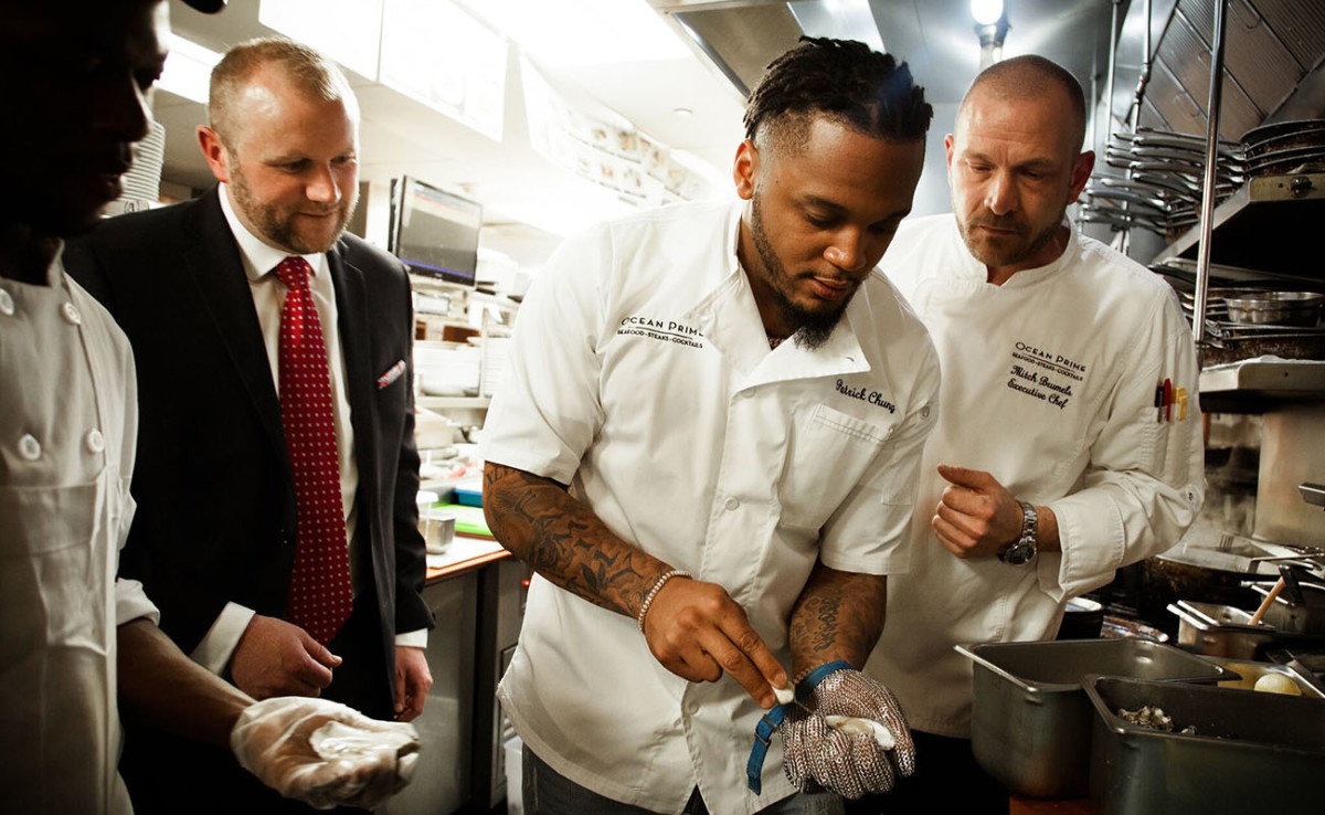 New England Patriots Patrick Chung as a Restaurant Chef - Sports ...