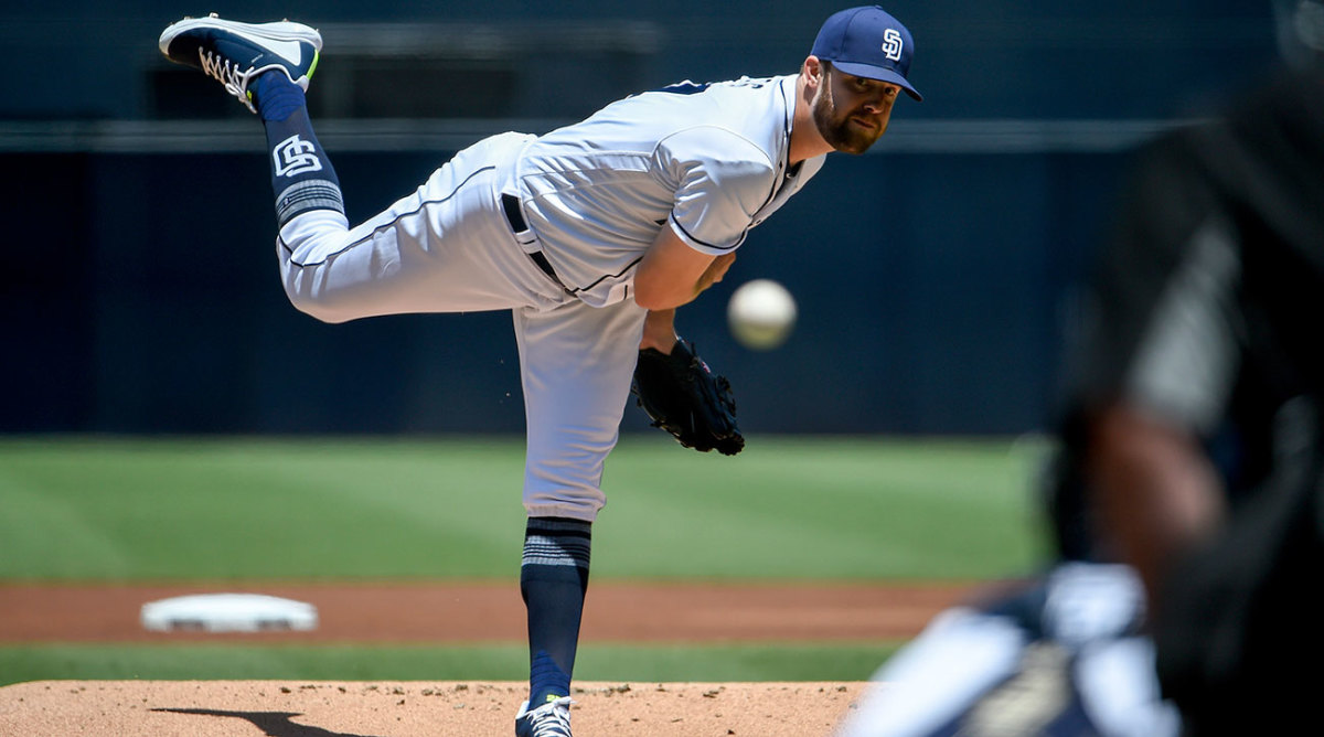 Jordan Lyles: Padres pitcher's perfect game broken after eight innings ...