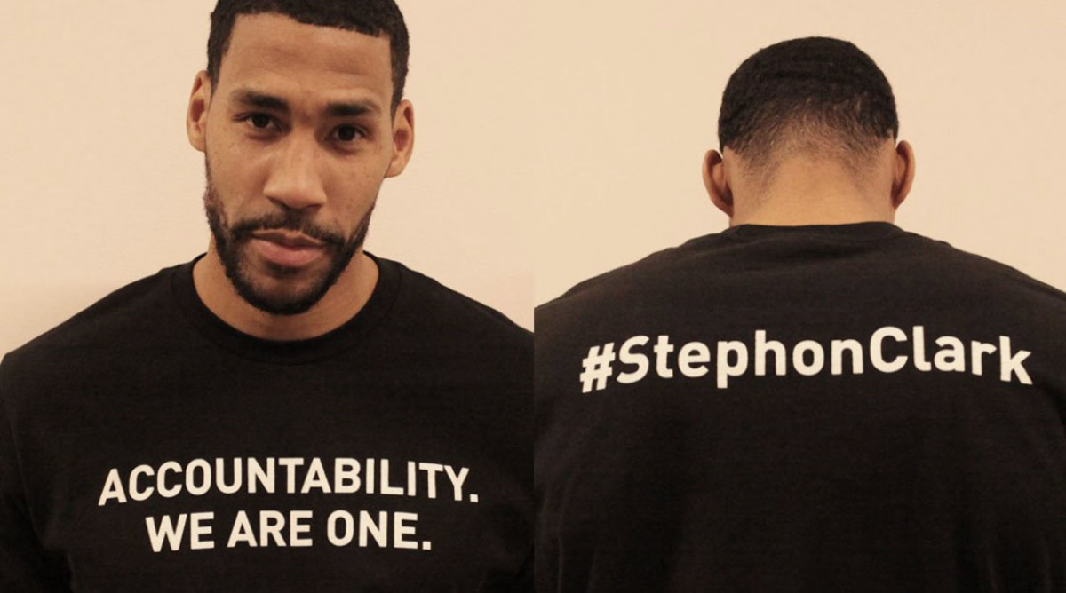 Stephon Clark: Kings warmups recognize police shooting victim - Sports ...