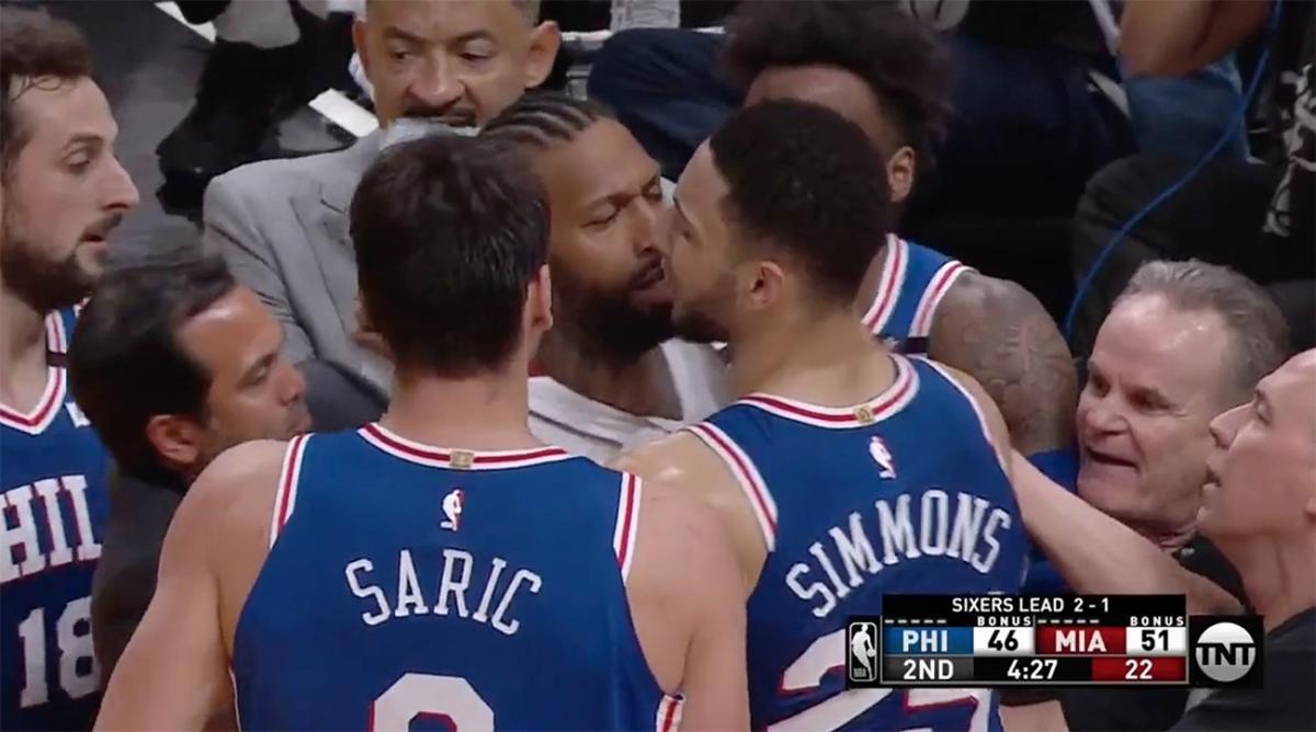 Josh Richardson injury updates: Fight starts in 76ers-Heat game ...