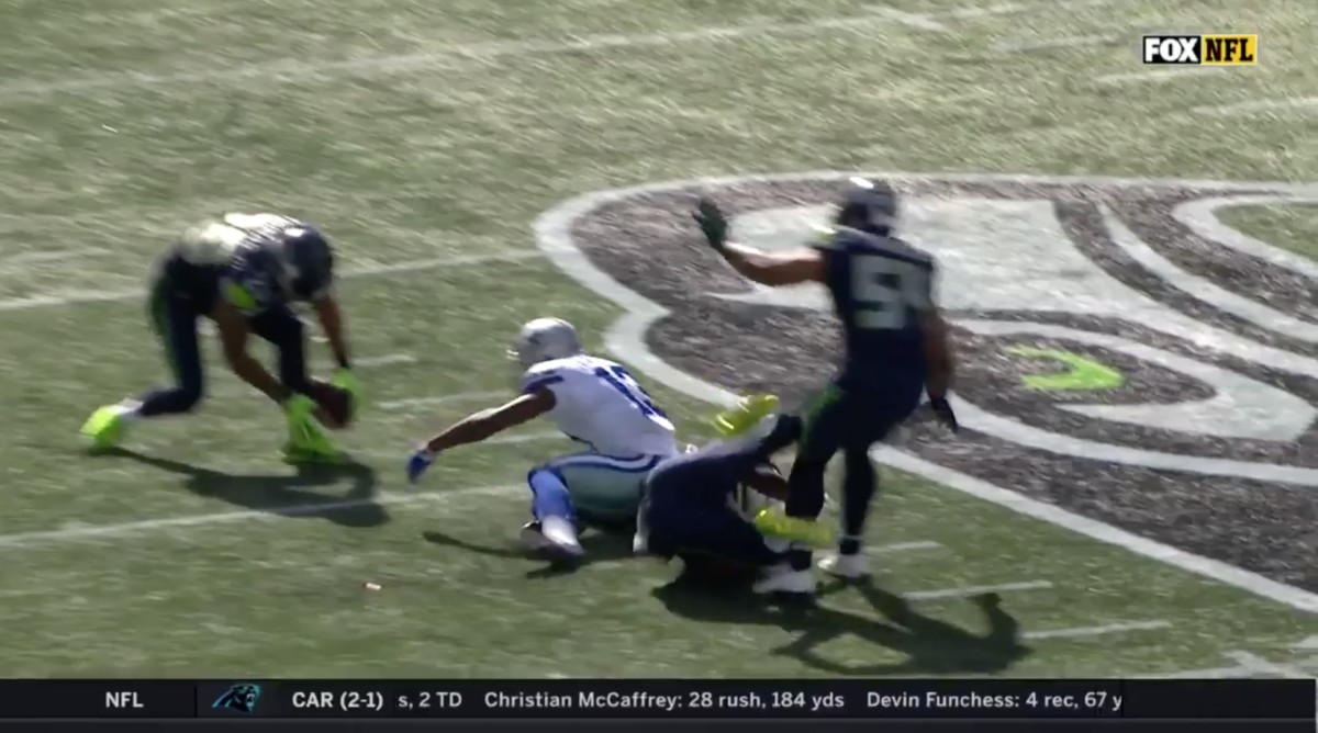 Seahawks' Earl Thomas gets interception against his leg (video) - Sports Illustrated