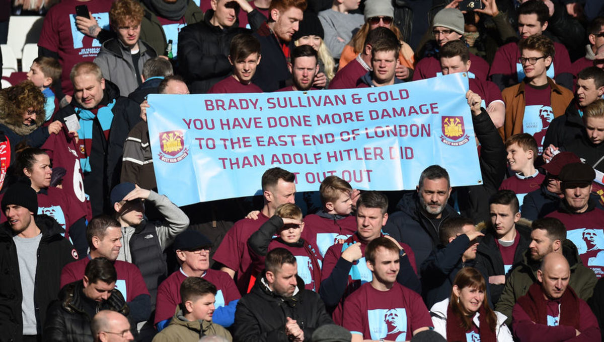 West Ham Fans Criticised on Twitter for Adolf Hitler Banner Held Up ...