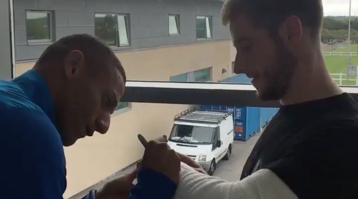 Everton fan dislocates elbow celebrating Richarlison goal - Sports ...