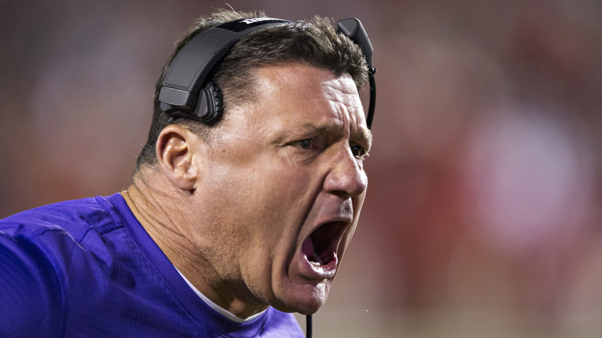 LSU's Ed Orgeron drinks Monster energy drinks like water - Sports ...