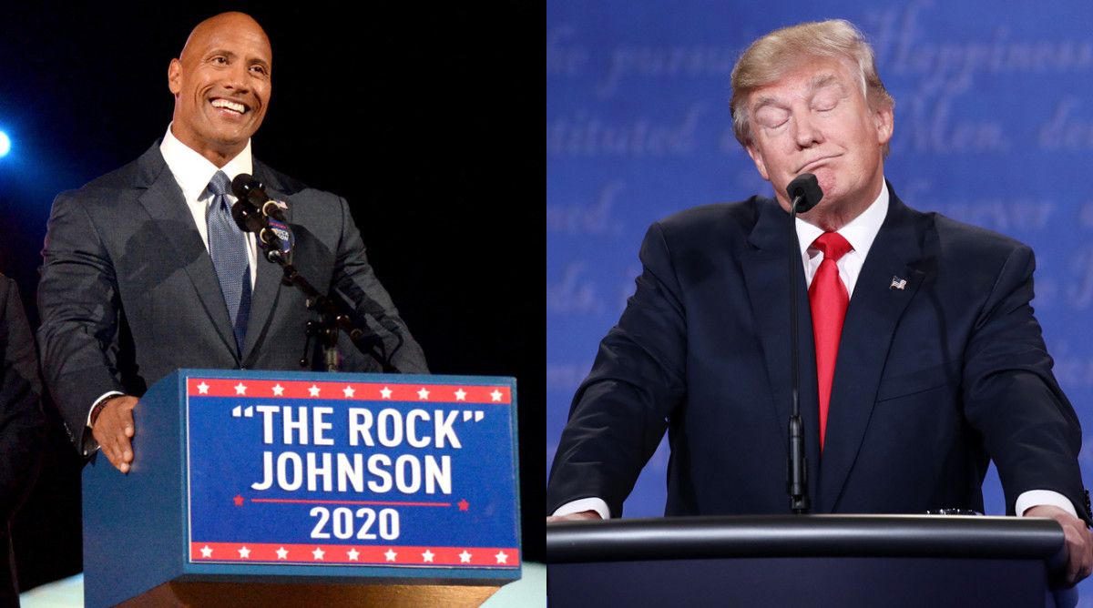 The Rock vs. Donald Trump for President in 2020? Here's how the debate ...