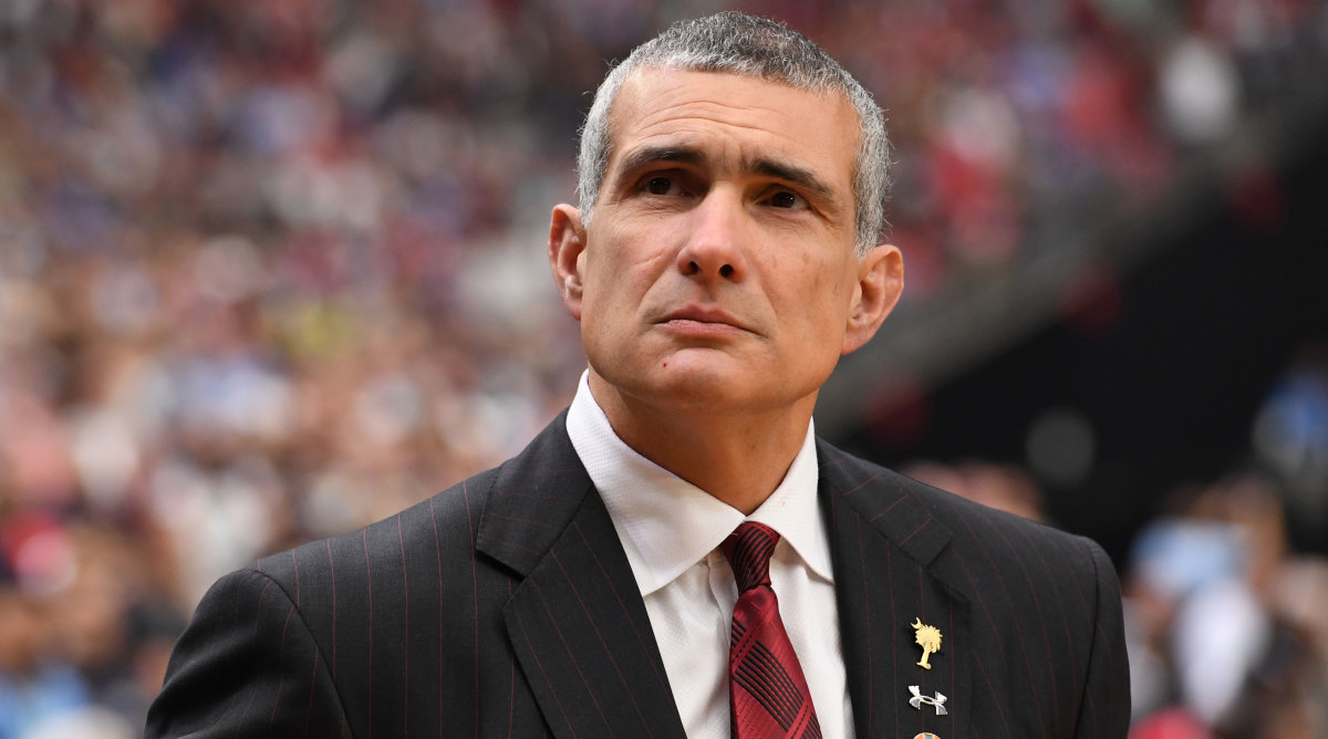 Frank Martin: South Carolina coach reacts emotionally to loss - Sports ...