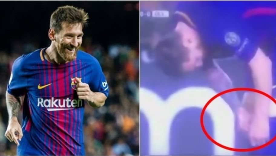 ¿QUÉ ERA? | Lionel Messi se saca algo de la media y se lo come en pleno ...