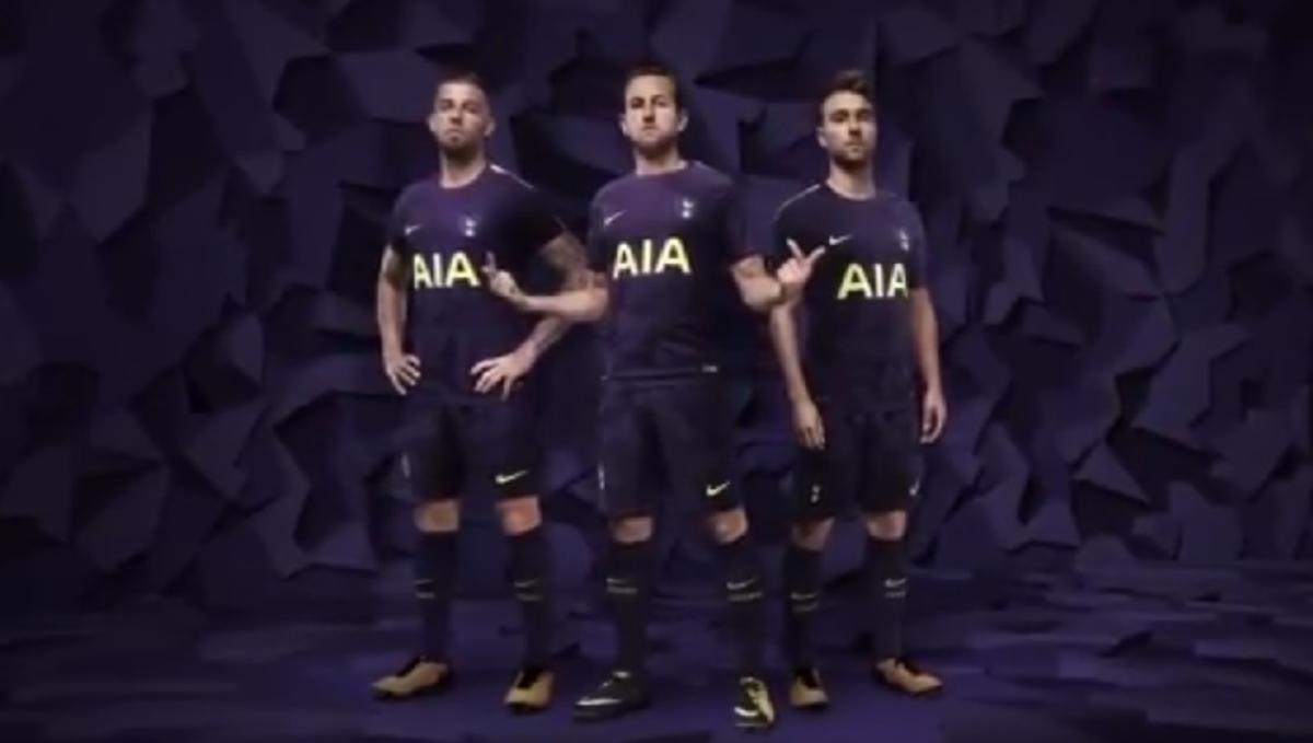 Tottenham third kit unveiled: Dark purple, yellow strip (PHOTO ...