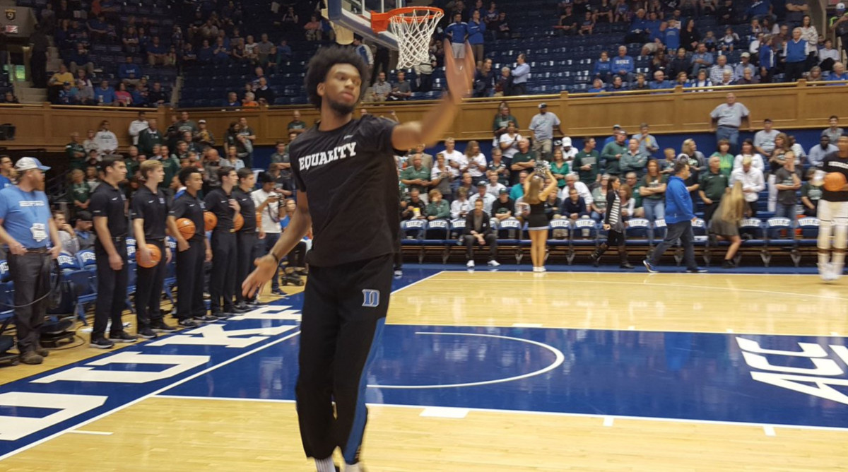 Duke basketball: Players wear 'Equality' shirts for warm-ups - Sports ...