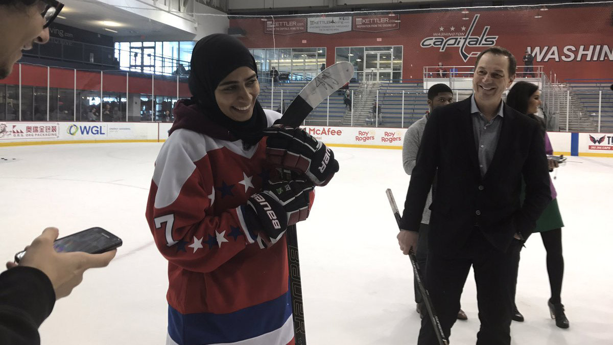 Fatima Al Ali practices with Washington Capitals (video) - Sports ...