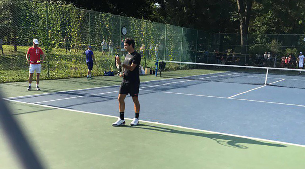 Roger Federer practices in Central Park in New York City - Sports ...