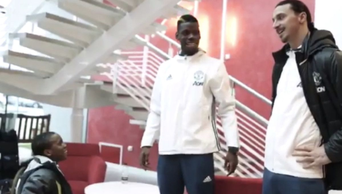 Manchester United stars surprise fan who has cerebral palsy - Sports ...