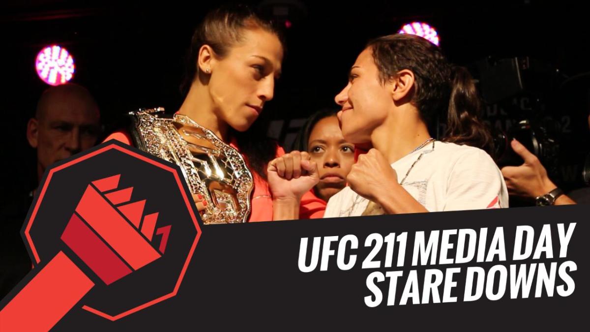 UFC 211 Media Day Staredowns: Miocic vs. Dos Santos - Sports Illustrated