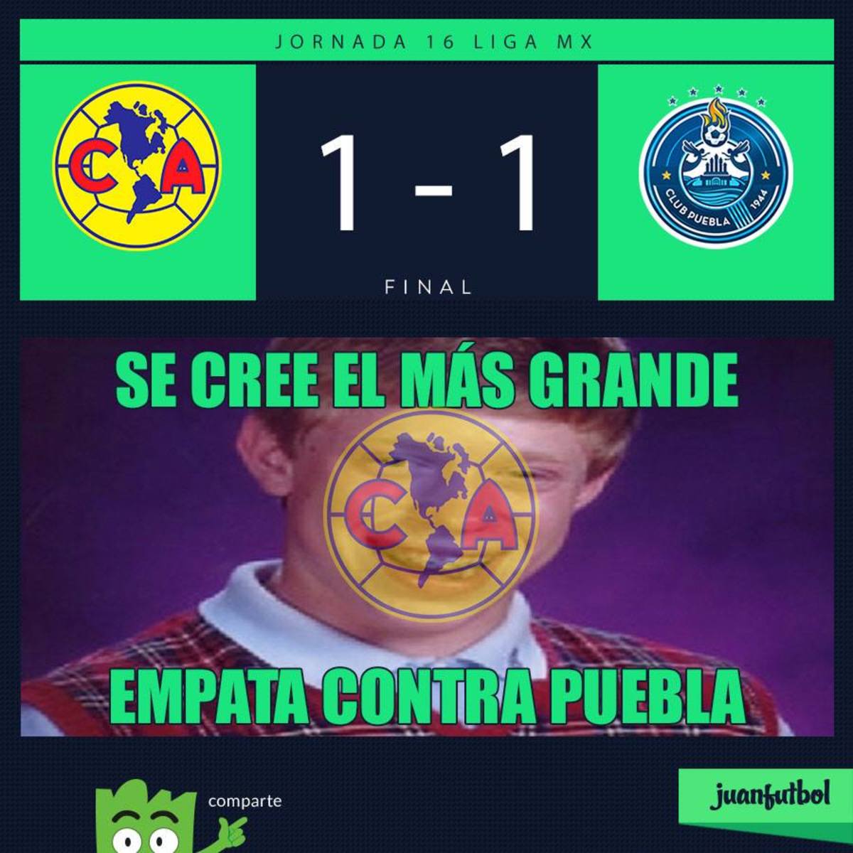 IMPERDIBLES | Los mejores MEMES que dejó el partido entre América y ...