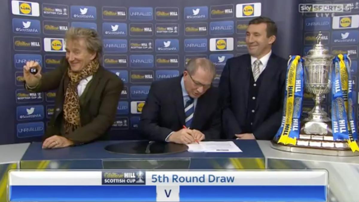 Rod Stewart's bizarre Scottish Cup draw (video) - Sports Illustrated