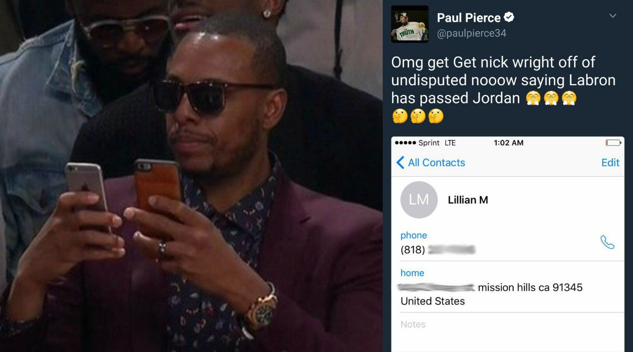Paul Pierce tweets woman's phone number (photo) - Sports Illustrated