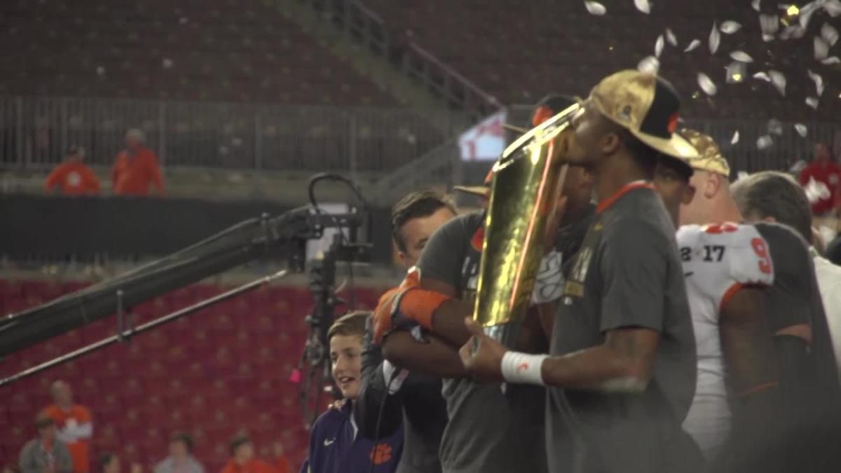 Clemson players celebrate national championship win - Sports Illustrated