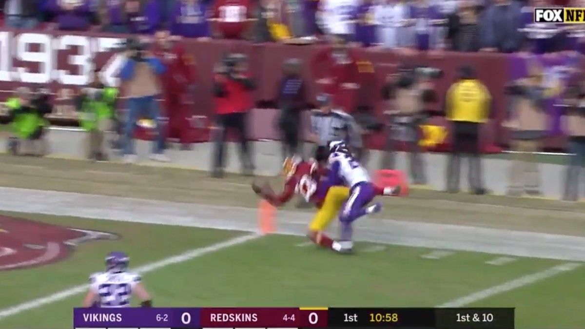 Redskins' Maurice Harris makes one-handed touchdown grab (VIDEO ...