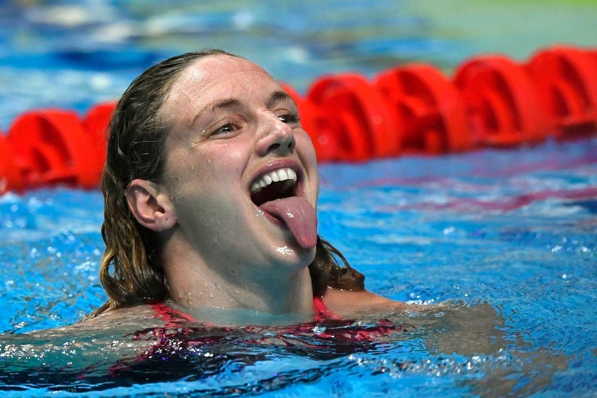 The Iron Lady makes a huge splash - in and out of the pool - Sports ...
