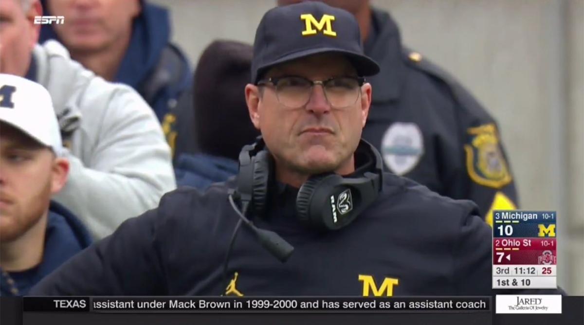 Jim Harbaugh is very mad, freaks out, gets penalty (Video) - Sports ...