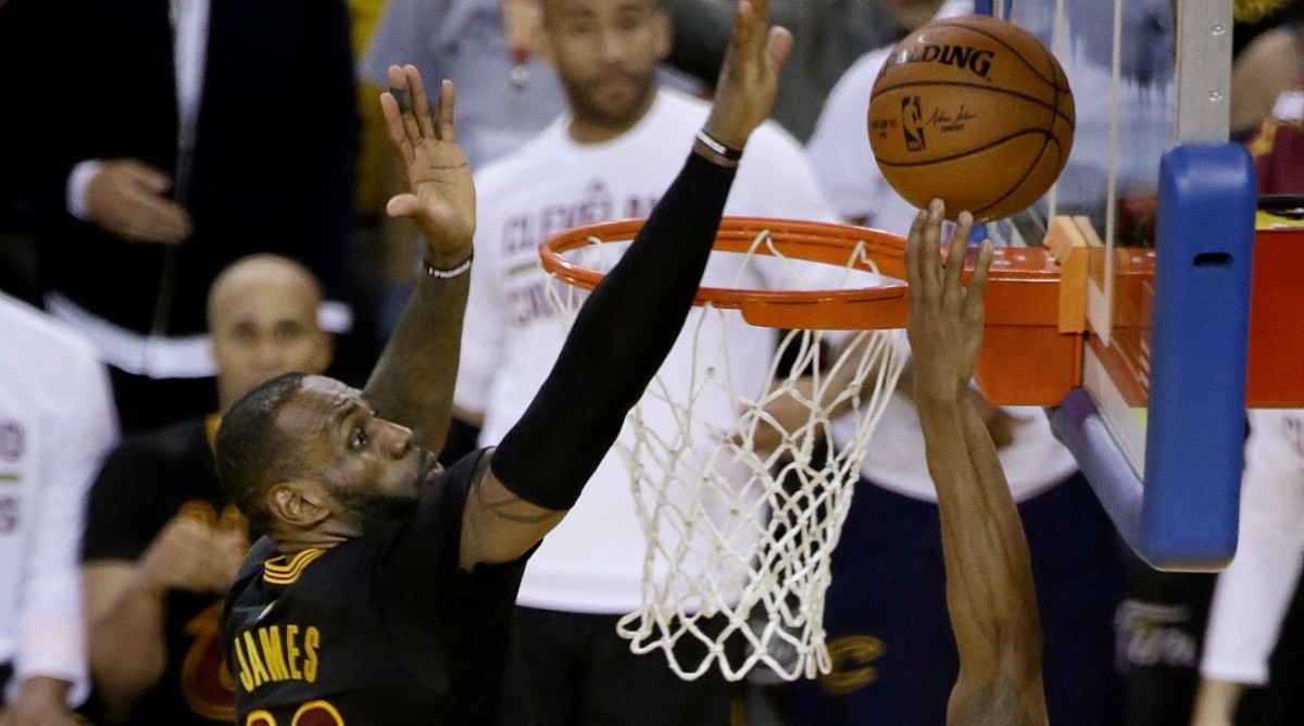 Cavs taunt Warriors with photo of LeBron James block - Sports Illustrated