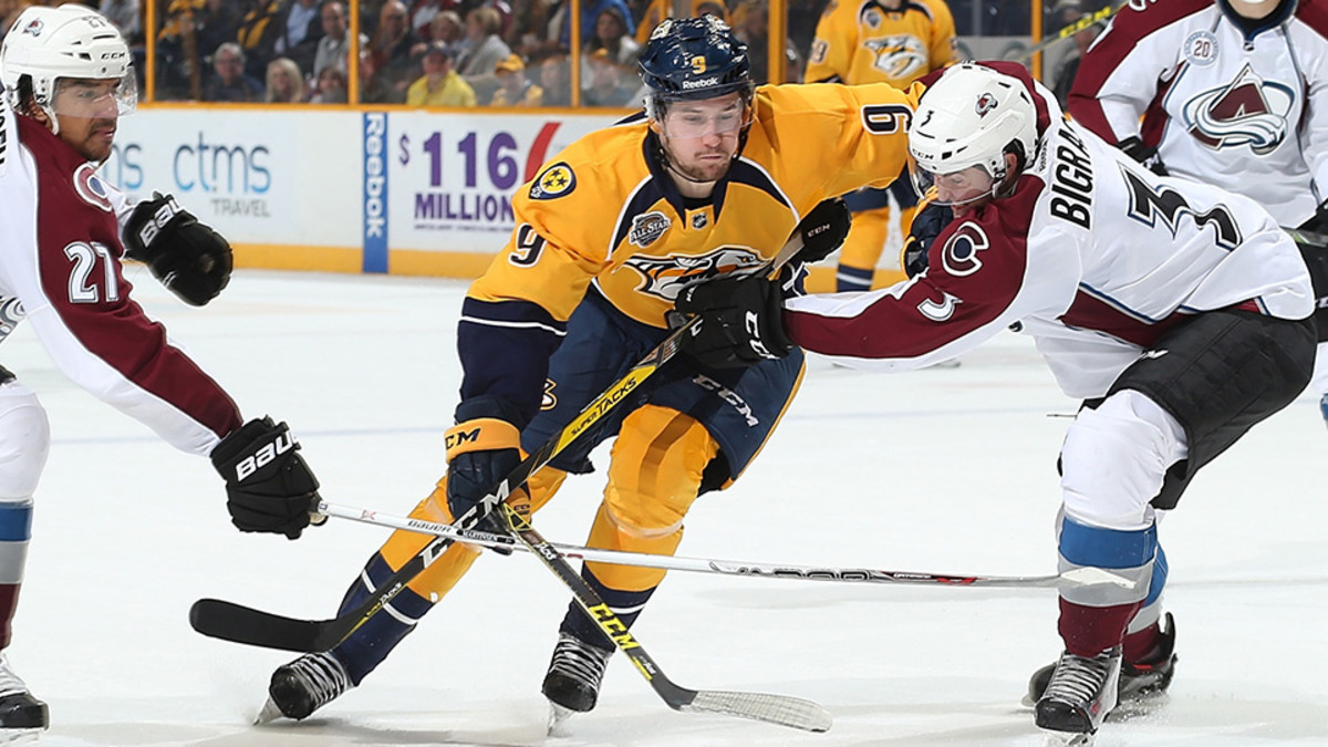 Predators’ Filip Forsberg goes between the legs for goal vs. Avs - Sports Illustrated