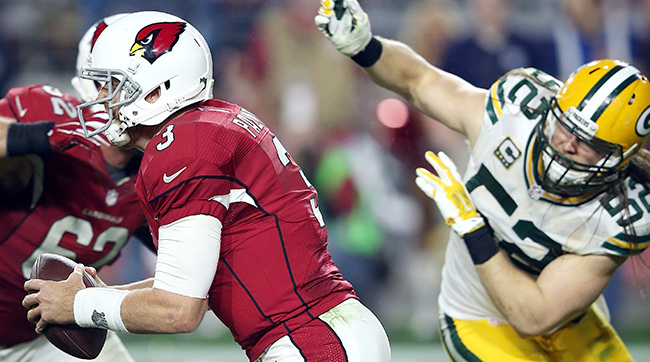 Carson Palmer' throw to Larry Fitzgerald, Aaron Rodgers Hail Mary ...