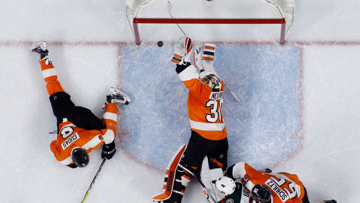 Video: Flyers’ Michal Neuvirth makes clutch stick save vs. Wild ...
