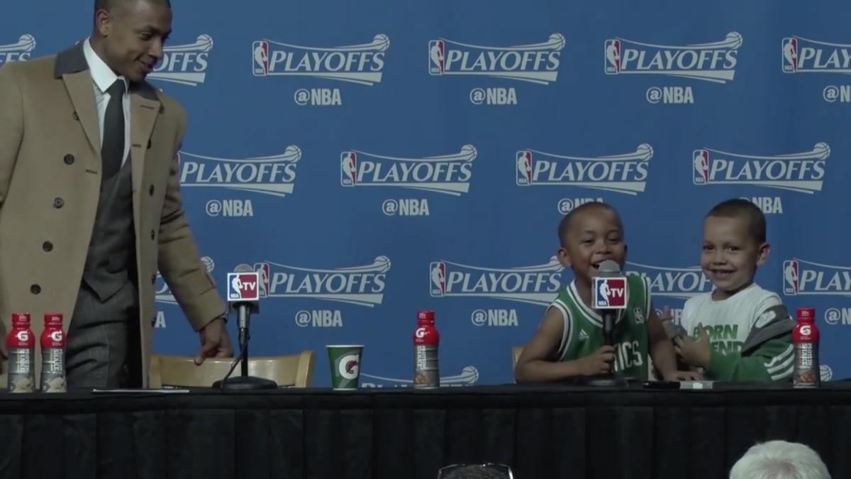 Video: Isaiah Thomas is joined by two sons at press conference - Sports ...