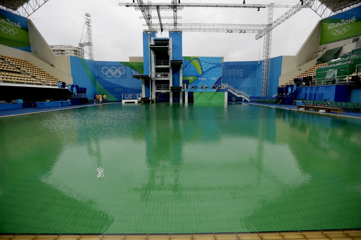 1 of the green pools at Olympics to be drained and refilled - Sports ...