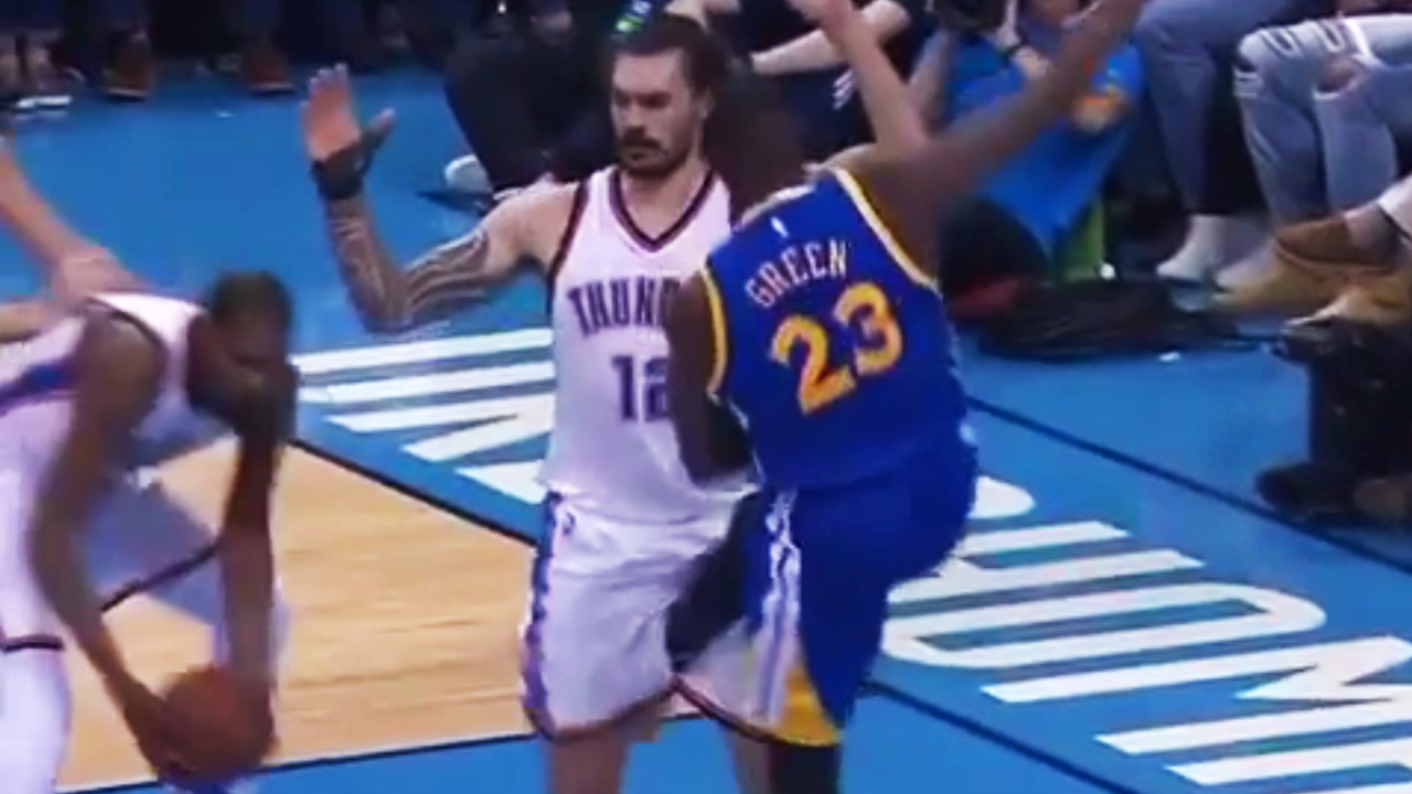 Mustard Minute: Did Draymond Green intentionally kick Steven Adams in ...
