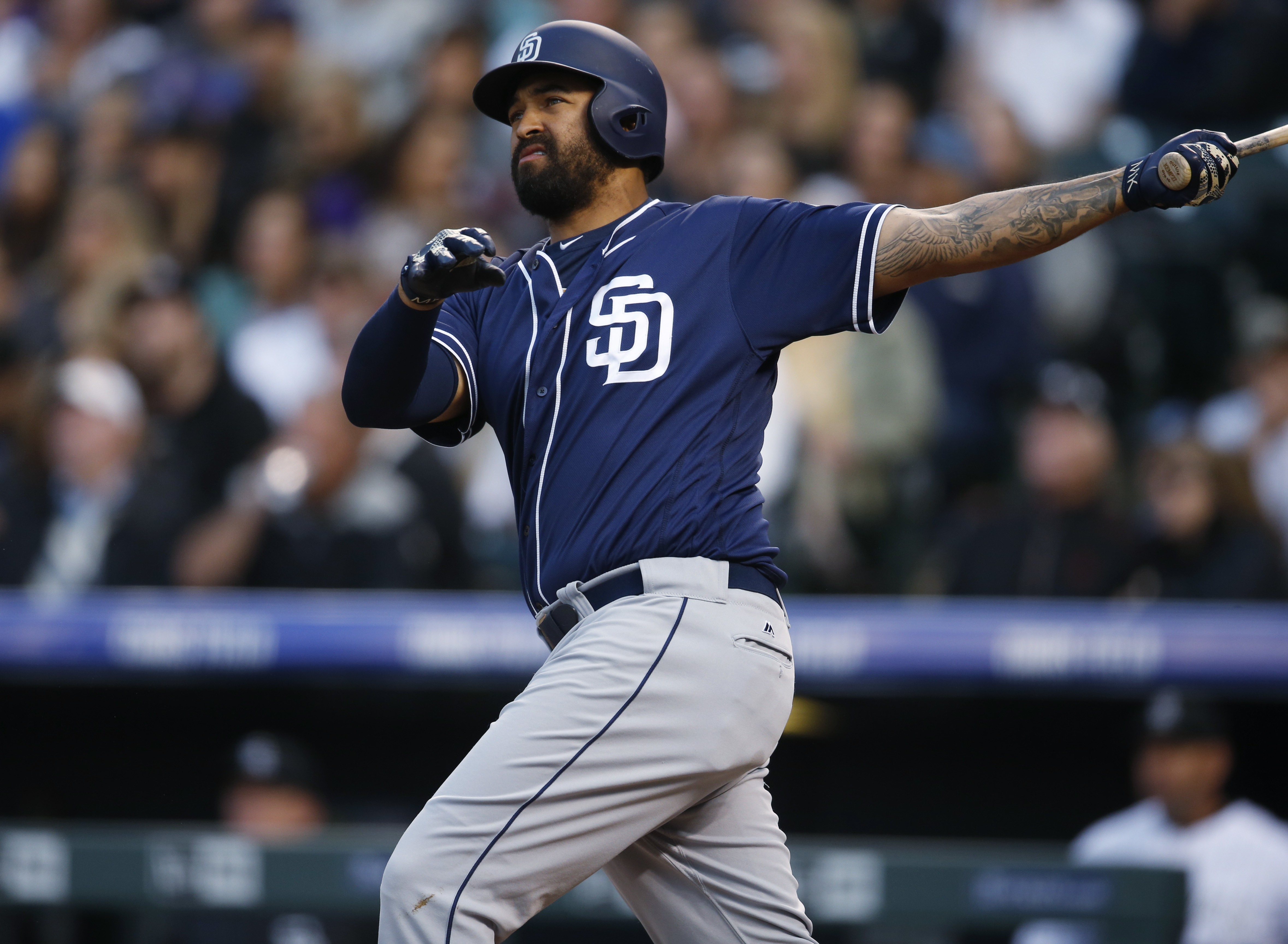 Kemp hits 2 HRs and drives in 6, Padres stop Story, Rockies - Sports ...