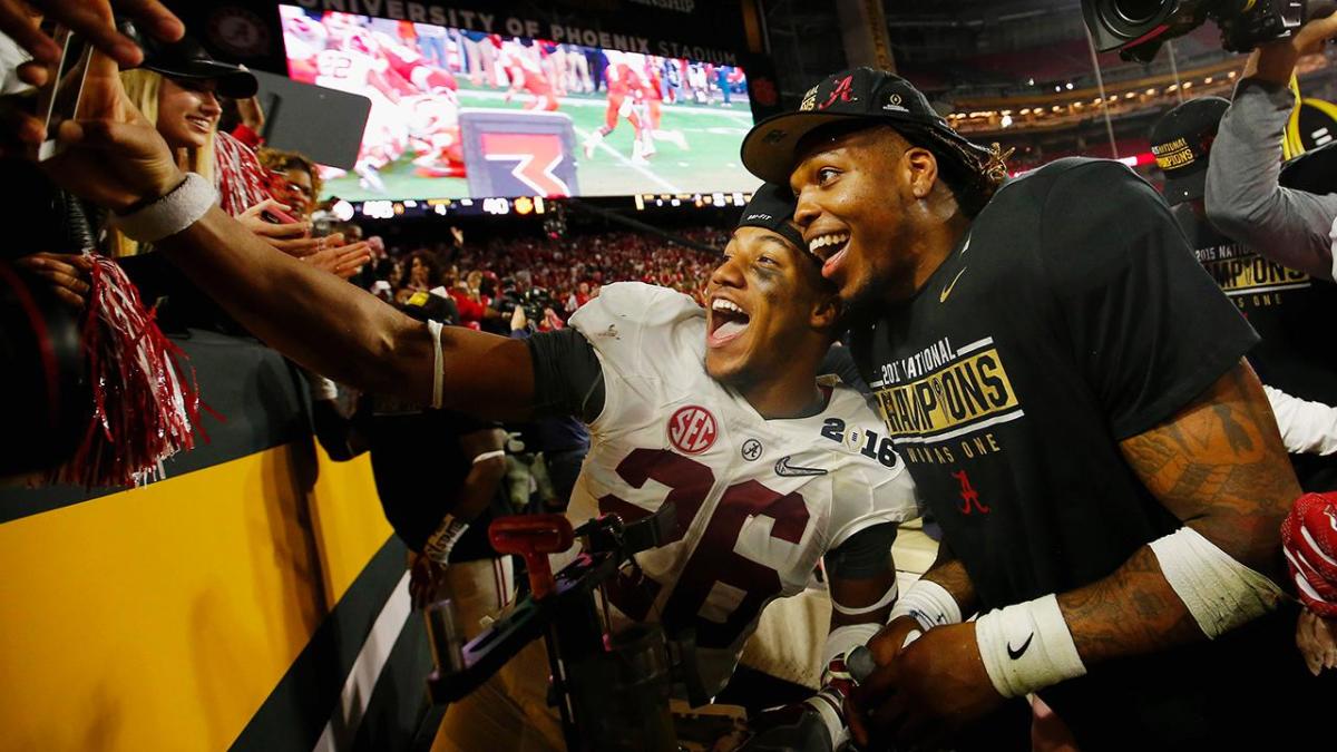 2016 National Championship: Alabama players celebrate their win ...