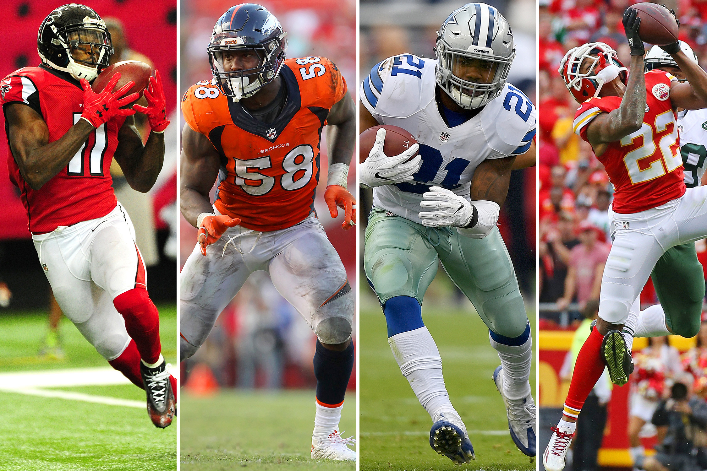 NFL Midseason All Pro Team: Julio Jones, Ezekiel Elliott - Sports ...