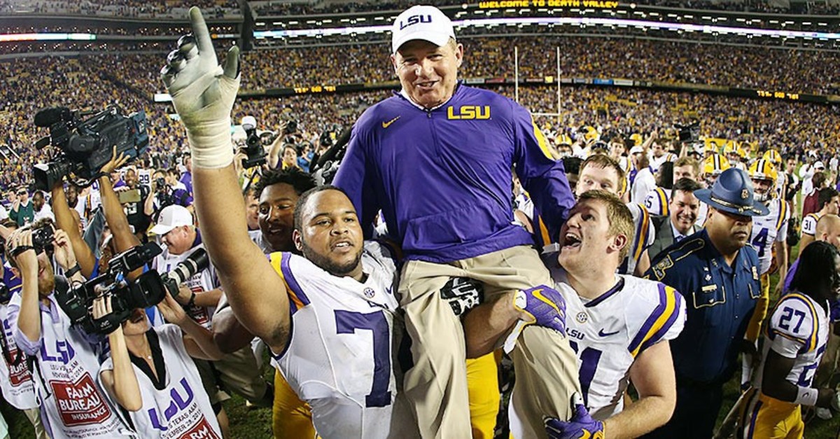 LSU football: Les Miles glad to be back for another year - Sports ...