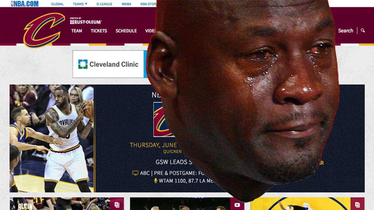 Why CryingJordan.com redirects to Cavaliers' site - Sports Illustrated