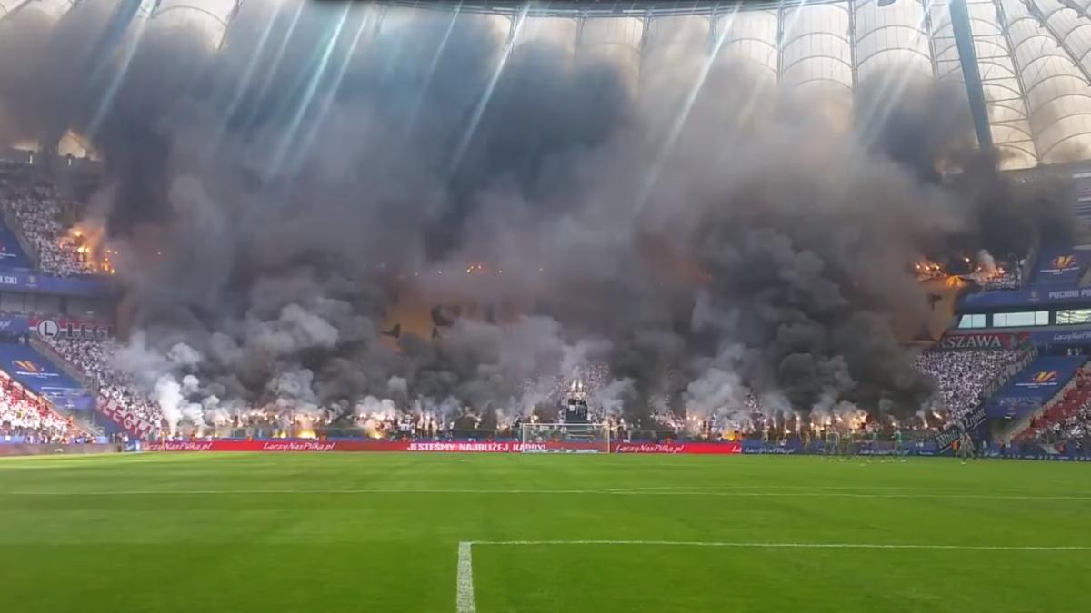 Polish Cup: Fans go wild at Legia Warsaw vs Lech Poznan match - Sports ...