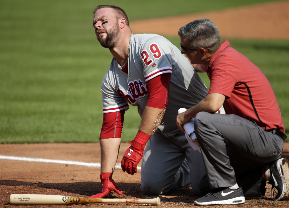Rupp said he's OK day after being hit by pitch - Sports Illustrated