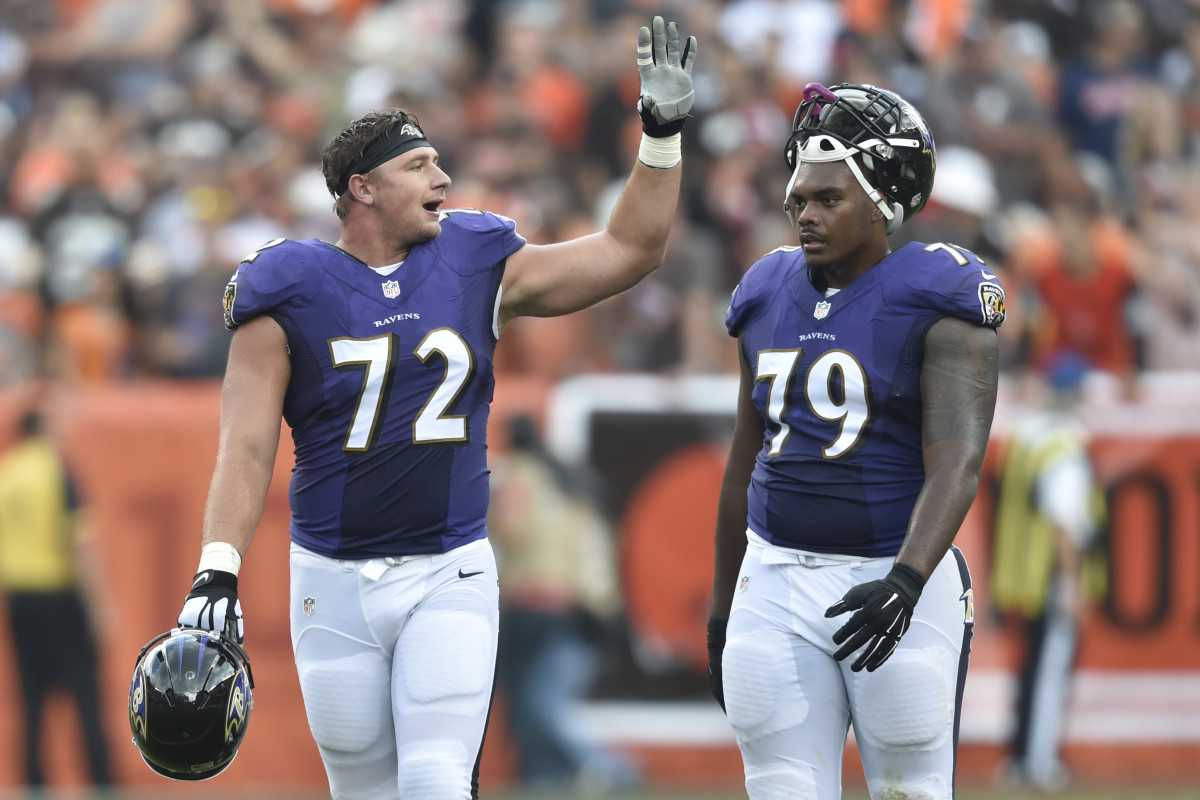 Rookie Lewis makes solid 1st impression on Ravens O line - Sports ...