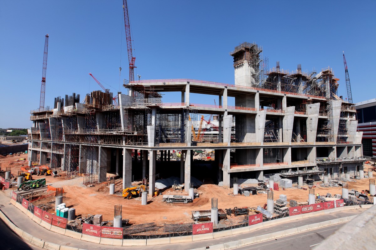 Mercedes-Benz Stadium construction behind schedule - Sports Illustrated