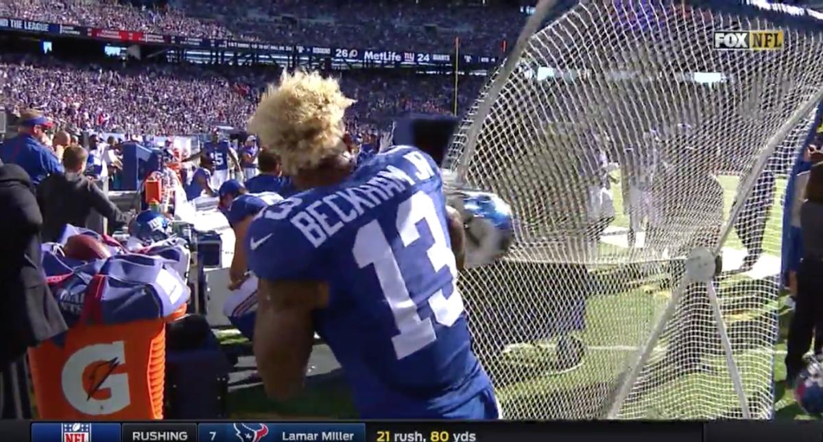 Odell Beckham cries, throws tantrum after interception - Sports Illustrated