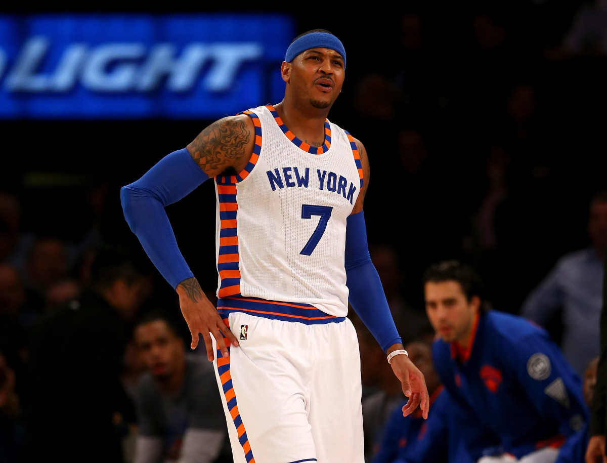Knicks' Anthony out against Nets with sprained right ankle - Sports ...