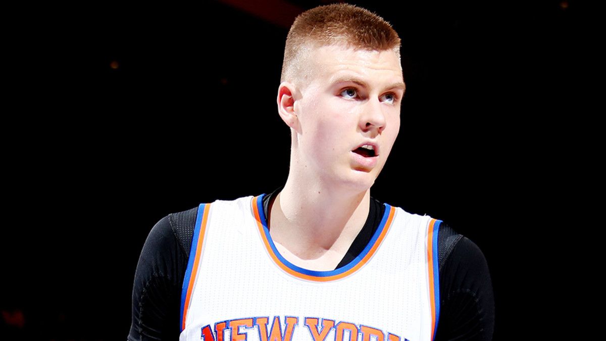 Kristaps Porzingis: Knicks rookie throws down dunk vs. Thunder - Sports ...