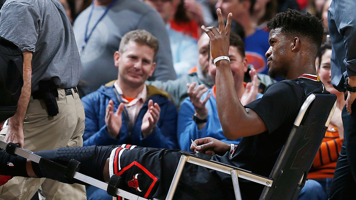 Jimmy Butler injury: Bulls star has left knee strain, no tear - Sports ...