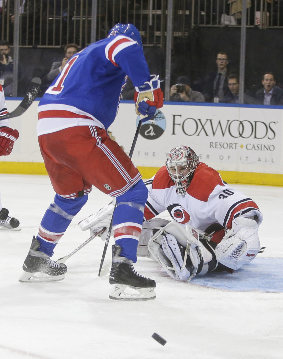 Rangers' Lundqvist has 33 saves in 3-0 win over Hurricanes - Sports ...