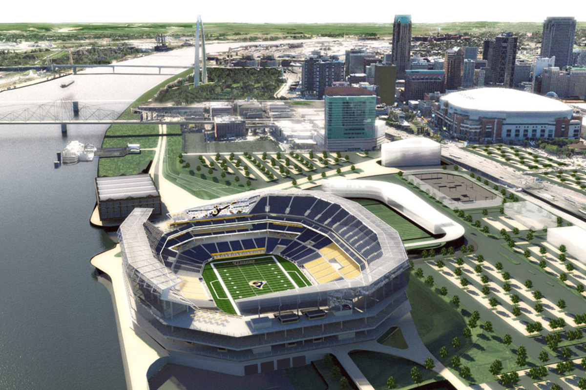 New NFL stadium in St. Louis, Los Angeles for Rams, Raiders, Chargers ...
